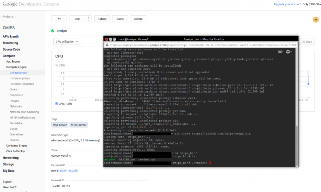 Benchmarking Google Cloud Compute Engine Cmips